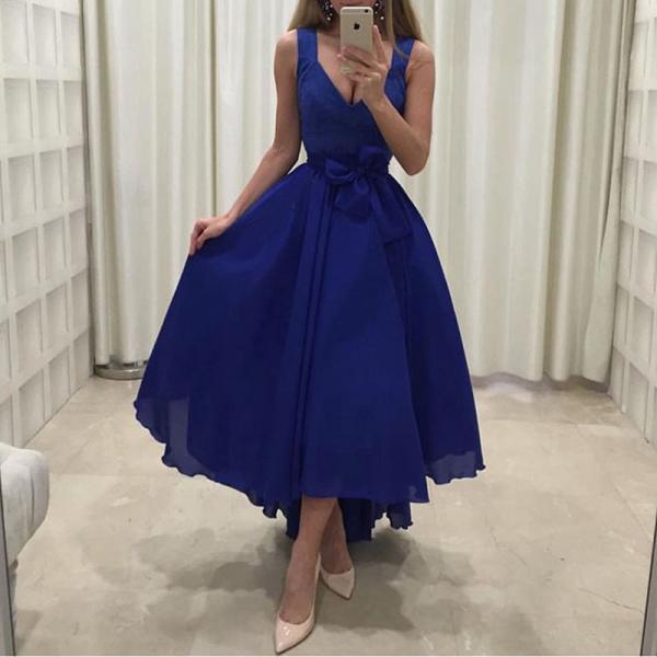 Sexy Royal Blue Prom Evening Dress Party Gowns Formal Dresses 2017 On